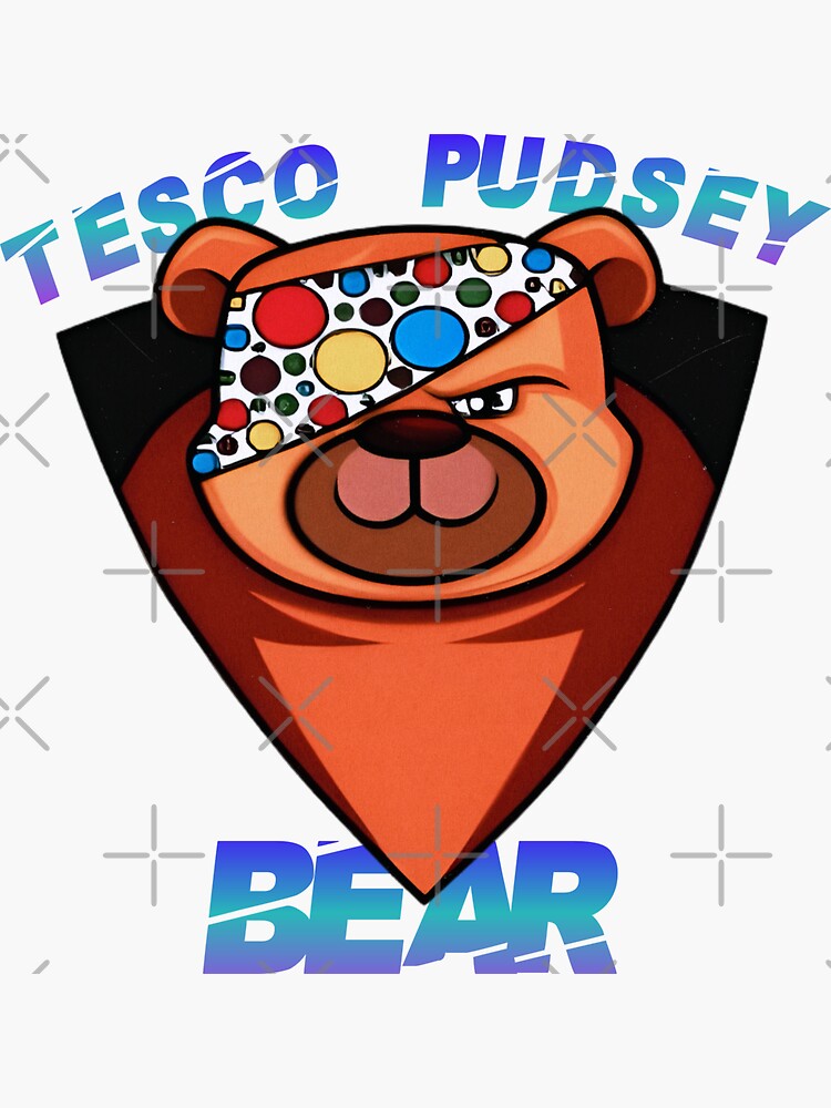 "Tesco Pudsey Bear" Sticker for Sale by Vlaki | Redbubble