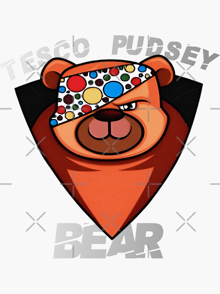 "Tesco Pudsey Bear" Sticker for Sale by Vlaki | Redbubble