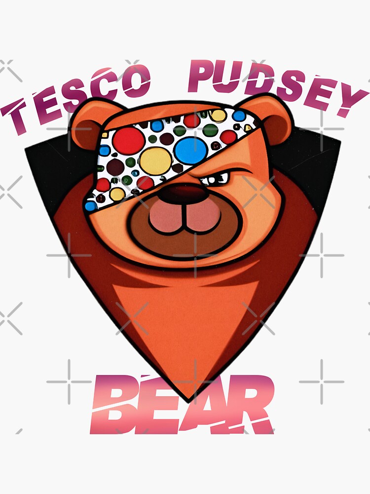 "Tesco Pudsey Bear" Sticker for Sale by Vlaki | Redbubble
