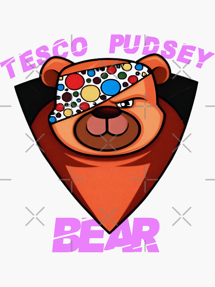 "Tesco Pudsey Bear" Sticker for Sale by Vlaki | Redbubble