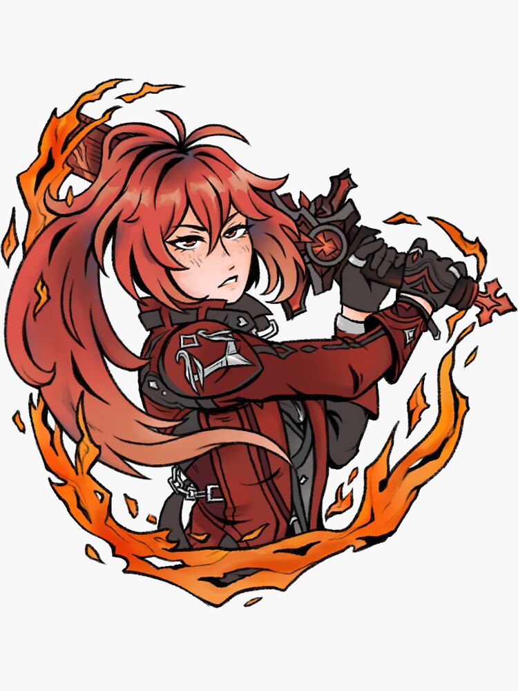 "Diluc - Genshin Impact" Sticker for Sale by kyahyn | Redbubble