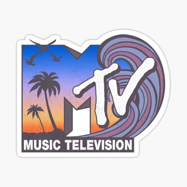 "Colorful MTV Music Television Classic 80s Logo "Sunset at the Beach ...