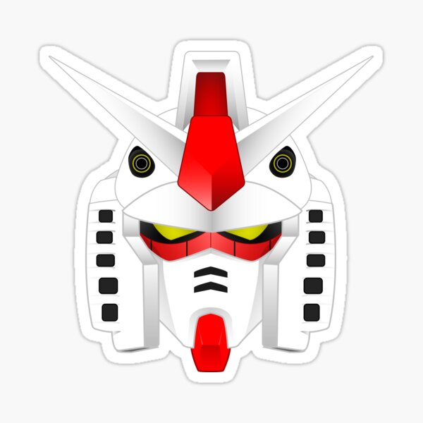 "RX-78-2 Gundam Mobile Suit" Sticker by innergeekdesign | Redbubble