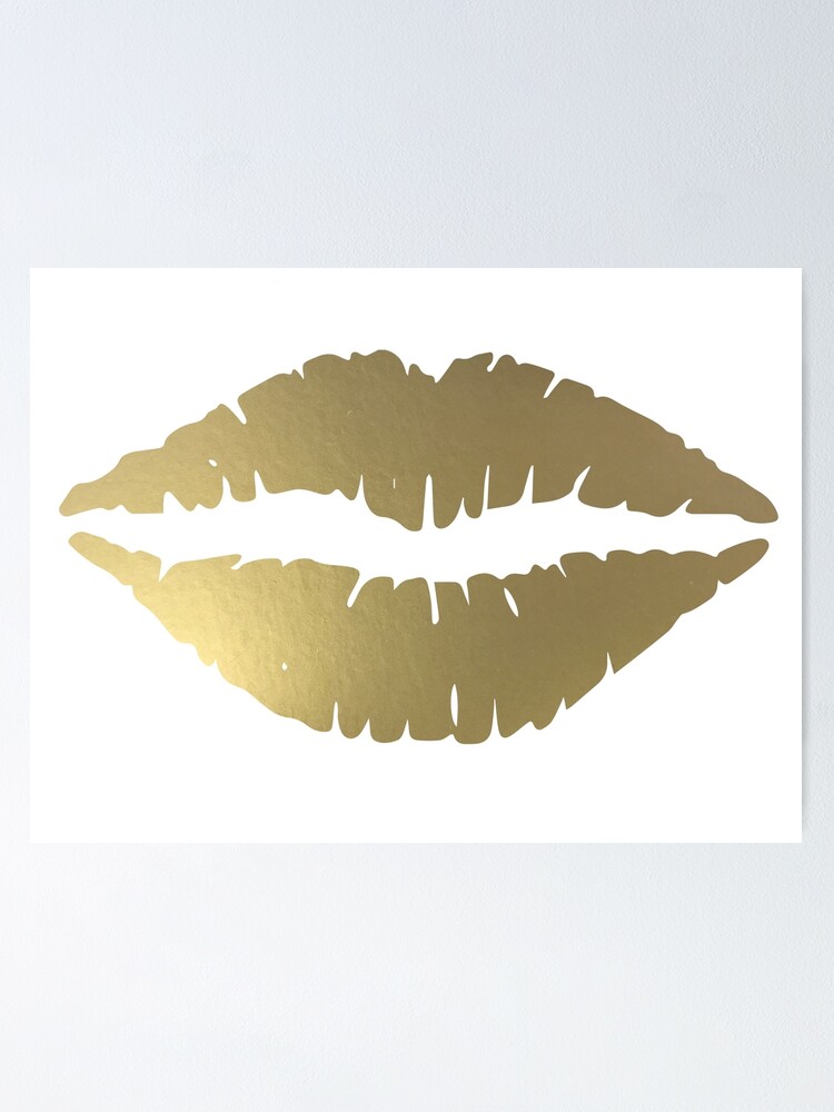 "Gold Lips" Poster for Sale by Designs111 | Redbubble