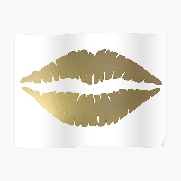 "Gold Lips" Poster for Sale by Designs111 | Redbubble