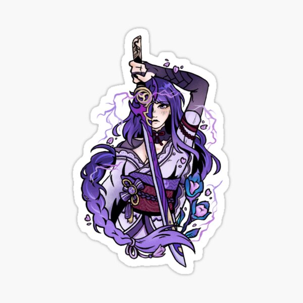 "Raiden Shogun Ei Genshin Impact" Sticker for Sale by kyahyn | Redbubble