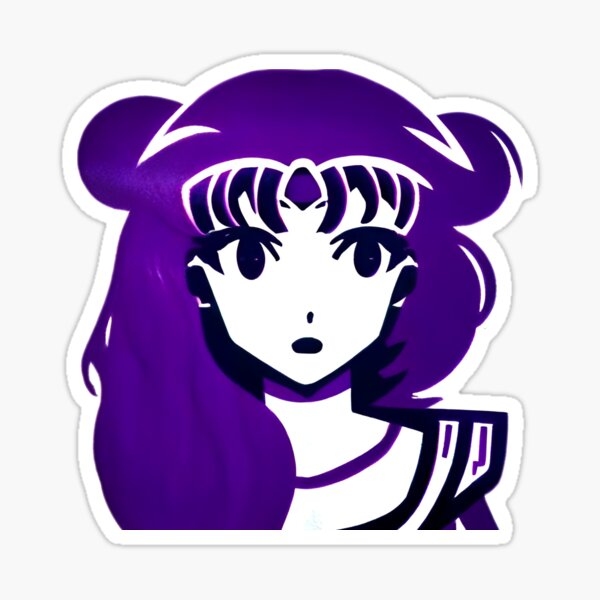 "purple anime babe" Sticker for Sale by UncleLanny | Redbubble