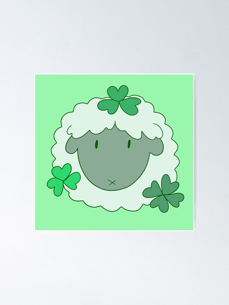 "Clover Sheep Face" Poster by SaradaBoru | Redbubble