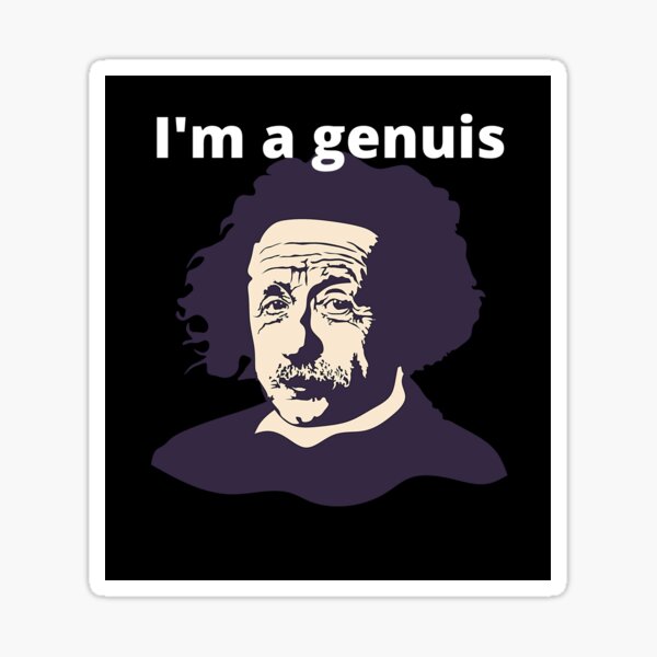 "Funny Einstein Is back" Sticker for Sale by StrongestDoggo | Redbubble