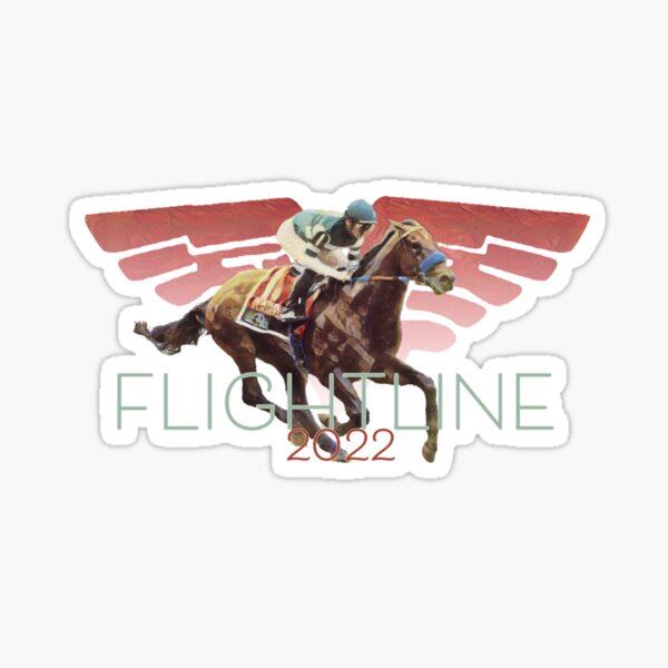 "Famous Racehorse - Flightline wins the 2022 Travers Stakes" Sticker ...