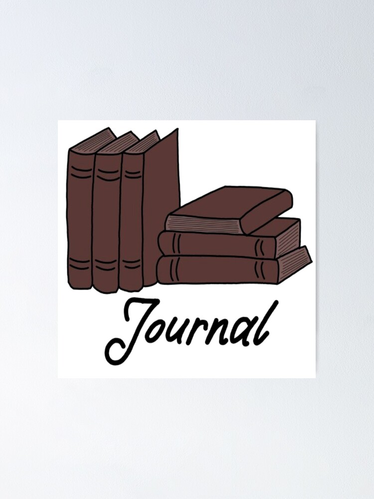 "Stack of Books with word Journal - Dark Academia" Poster for Sale by ...