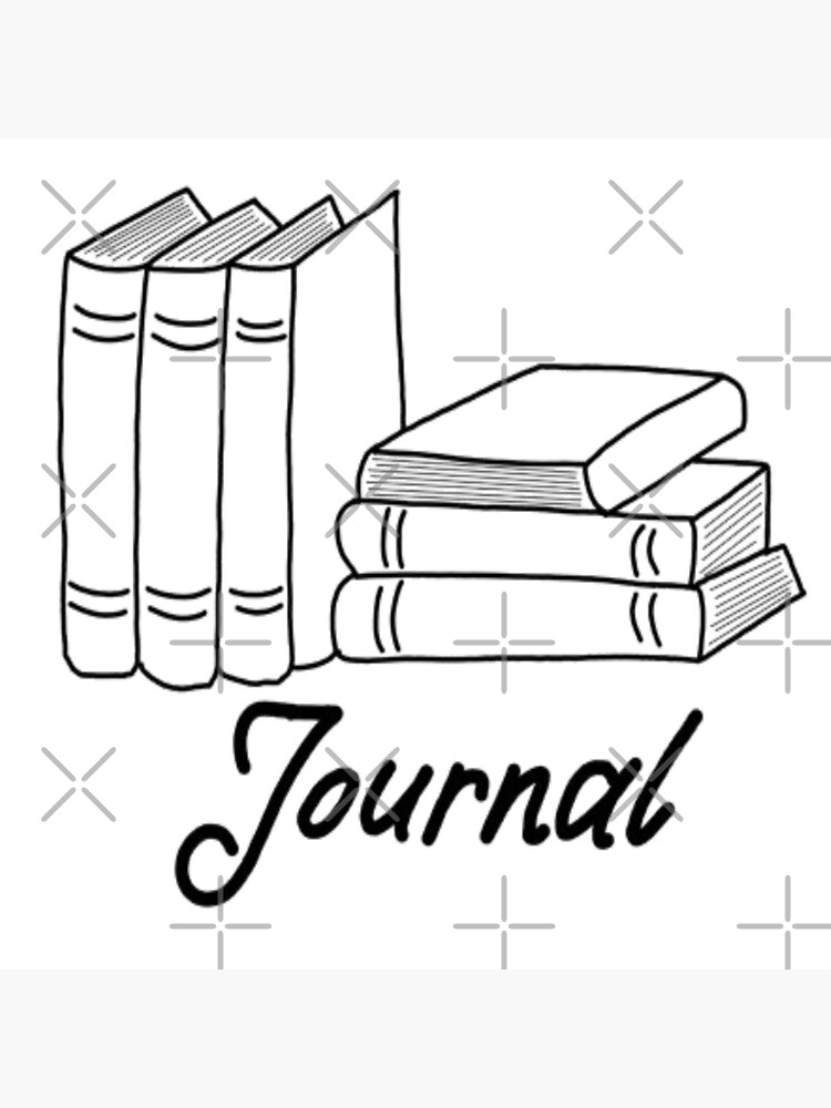 "Stack of Books with word Journal - black and white - Dark Academia ...