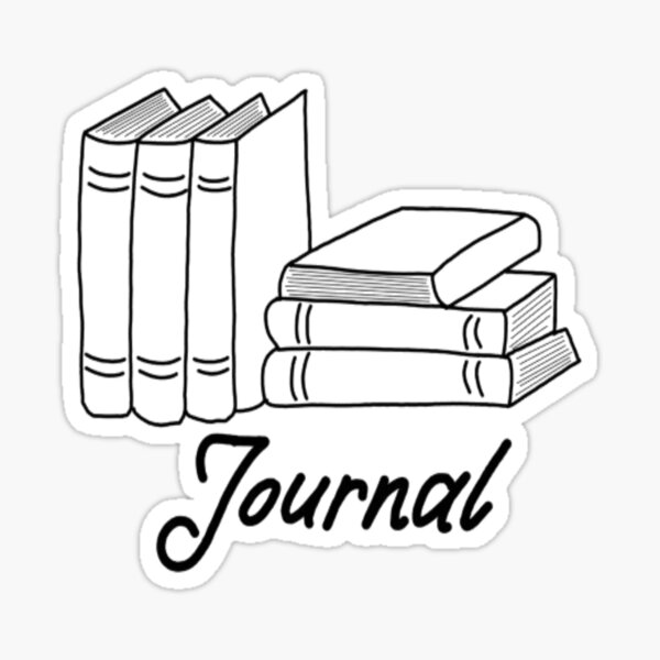 "Stack of Books with word Journal - black and white - Dark Academia ...
