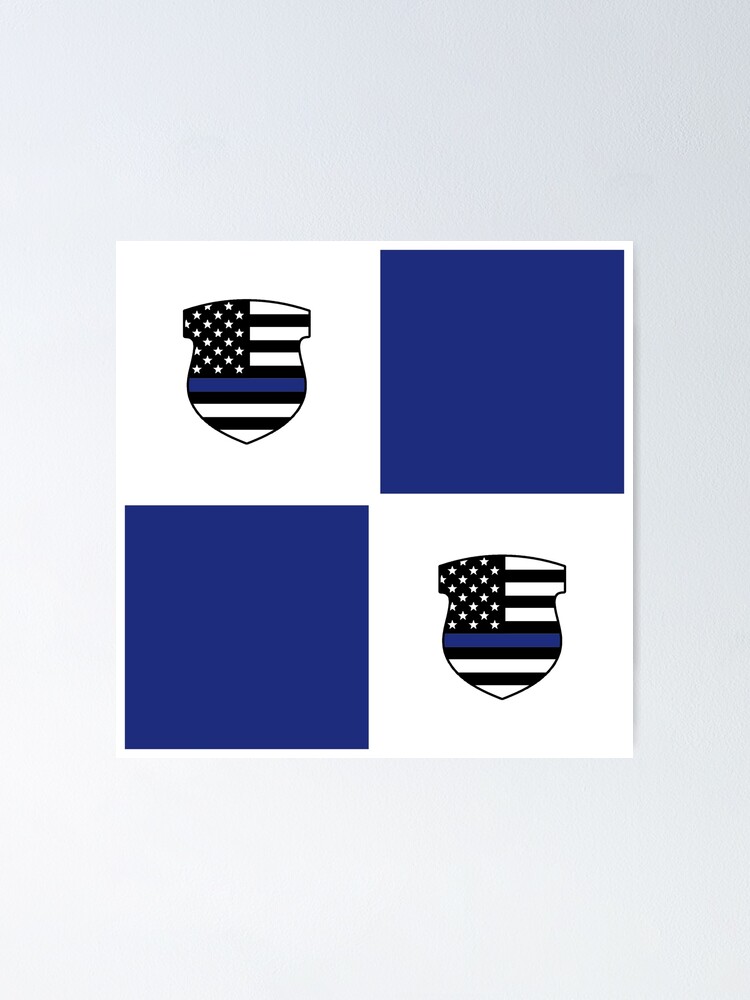 "Police Thin Blue Line USA Flag Bagde Pattern| Law Enforcement | Gifts ...