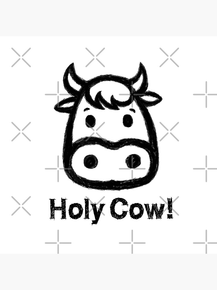 "Holy Cow" Poster for Sale by RetroArtCulture | Redbubble