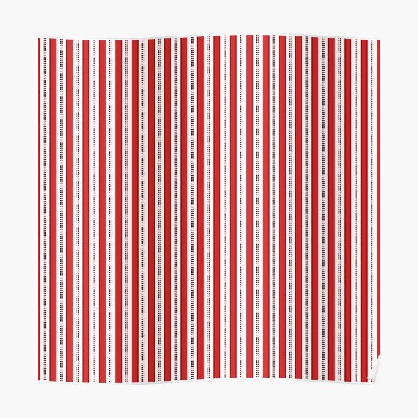 "red vertical dotted lines stripes christmas pattern / red on white ...