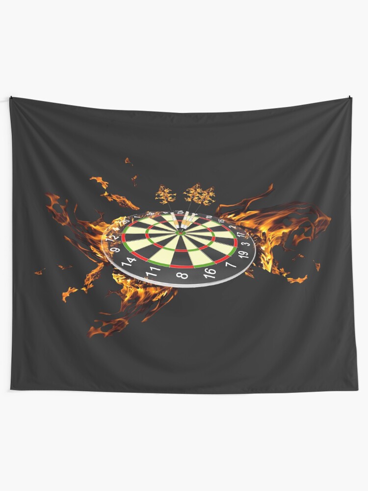 "Flaming Dart Board" Tapestry for Sale by TB-Photography- | Redbubble