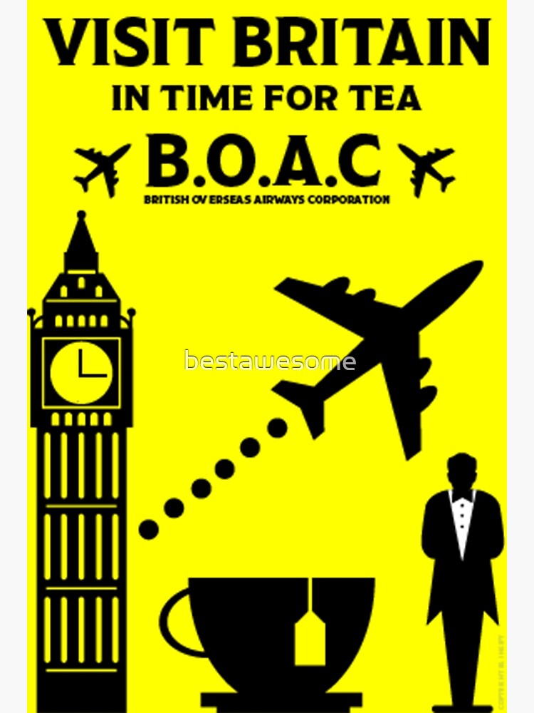 "Classic Vintage Visit Britain | Retro Inspired Visit Britain " Poster ...