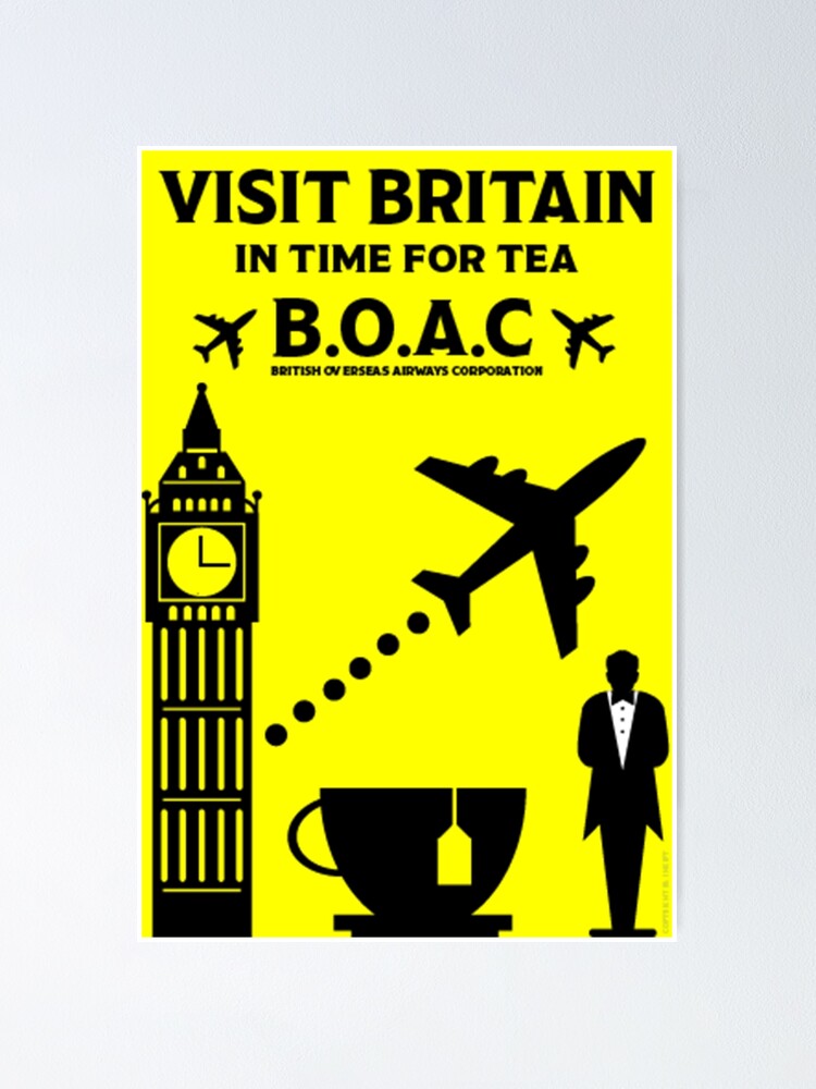 "Classic Vintage Visit Britain | Retro Inspired Visit Britain " Poster ...