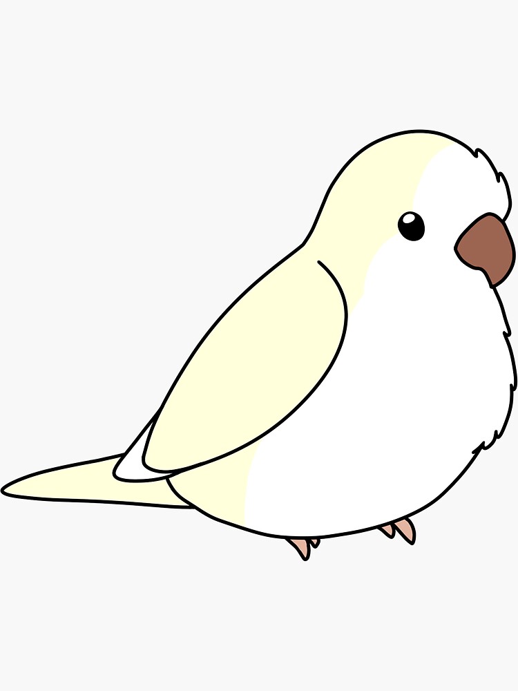 "Creamino Quaker/Monk Parakeet Birb" Sticker for Sale by FindingMindely ...