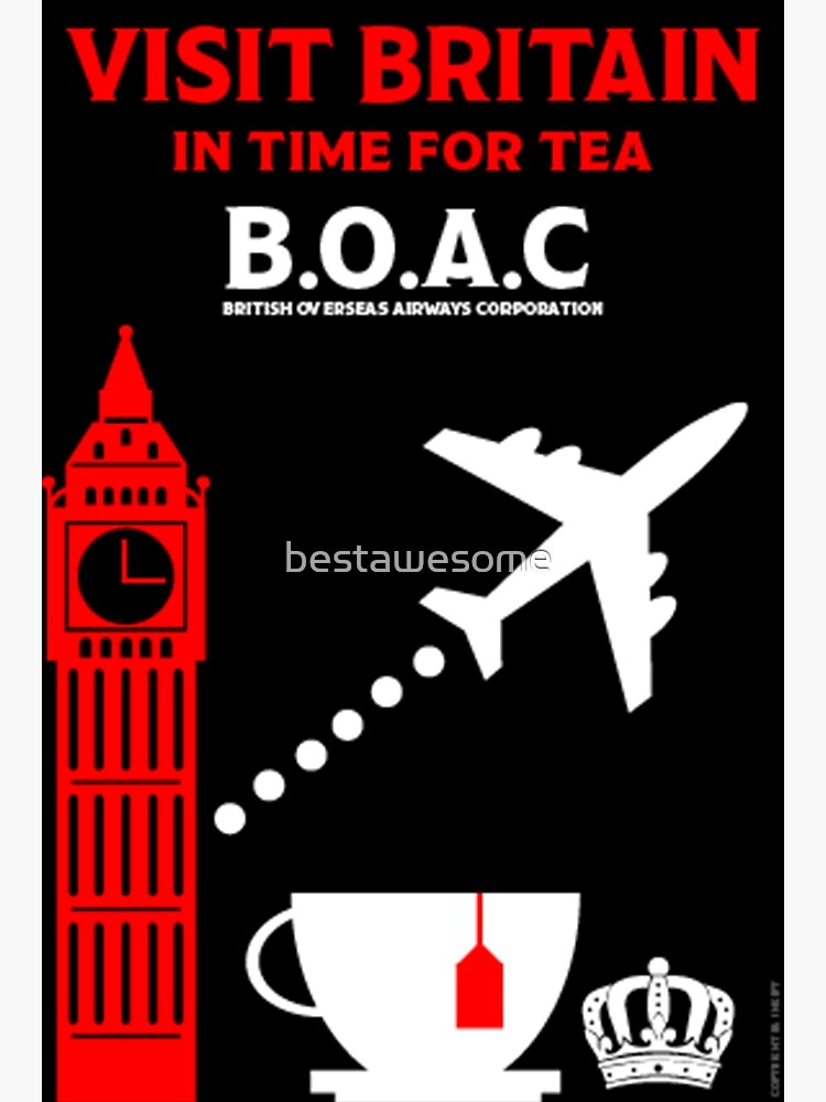 "Classic Vintage Visit Britain | Retro Inspired Visit Britain " Poster ...