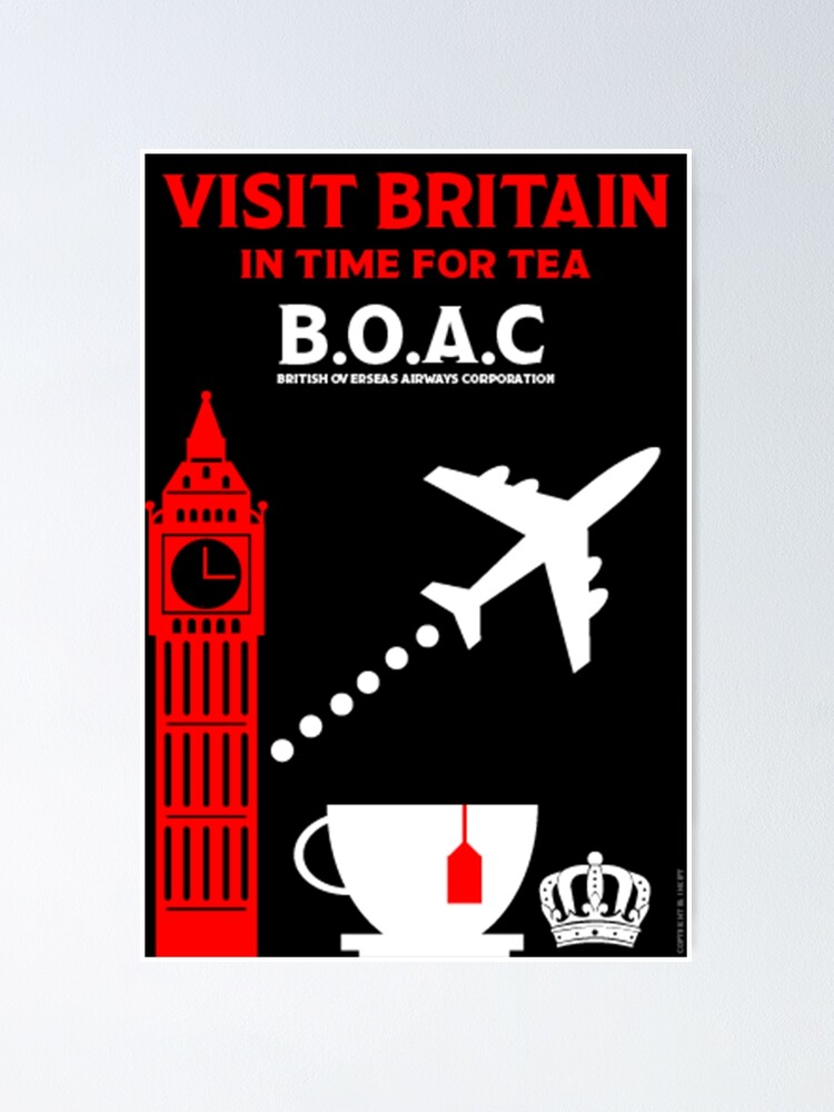 "Classic Vintage Visit Britain | Retro Inspired Visit Britain " Poster ...