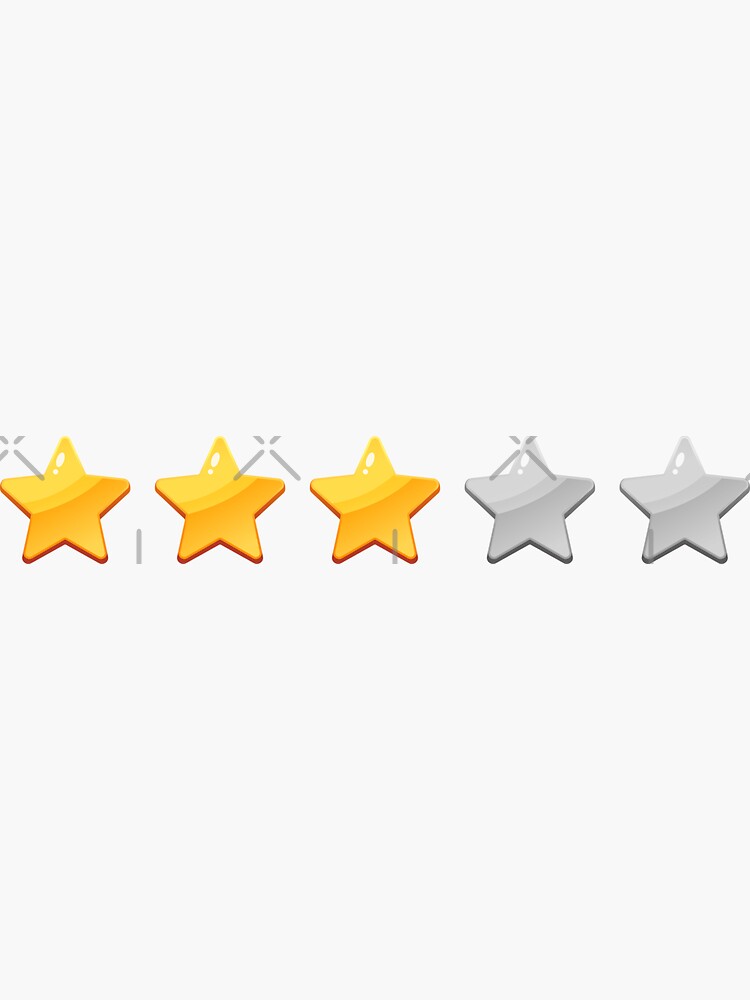 "Three Star out Of Five Star Rating" Sticker for Sale by patternarium ...