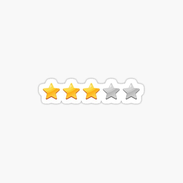"Three Star out Of Five Star Rating" Sticker for Sale by patternarium ...