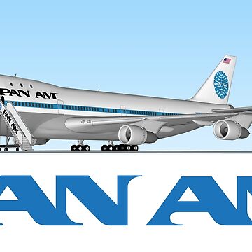 "Pan Am 747 Pan American Airways" Sticker for Sale by darryldesign ...