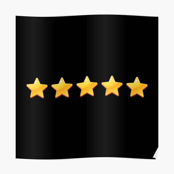 "Five Star out Of Five Star Rating" Poster for Sale by patternarium ...