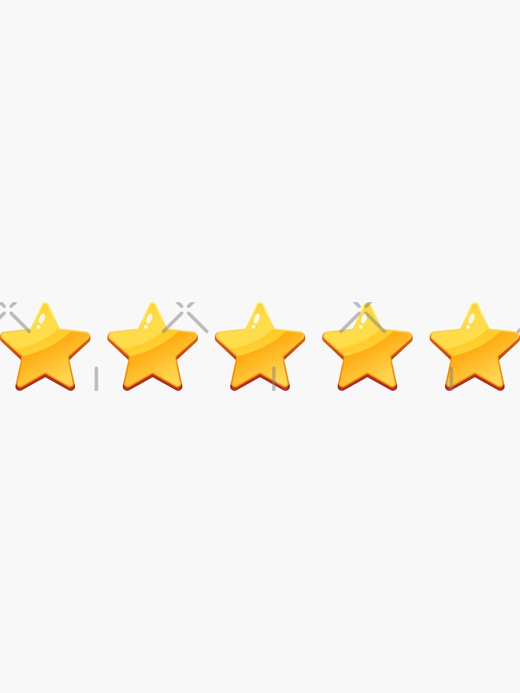 "Five Star out Of Five Star Rating" Sticker for Sale by patternarium ...