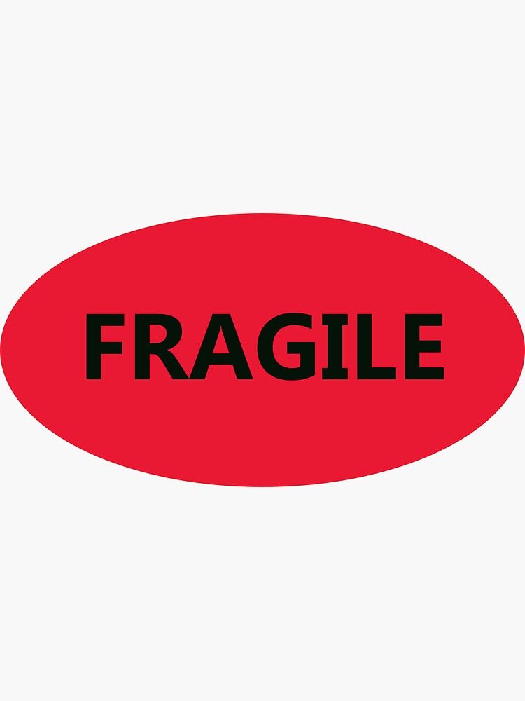 "FRAGILE industrial style sign" Sticker for Sale by lobodelnoir | Redbubble