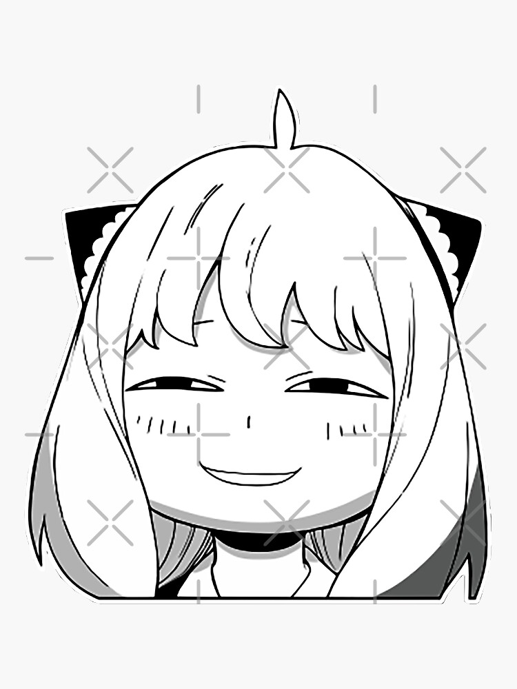 "SPY FAMILY aanya weird smile" Sticker for Sale by SEDOM | Redbubble