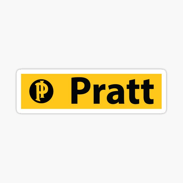 "Pratt Institute Yellow" Sticker by Joegoose | Redbubble