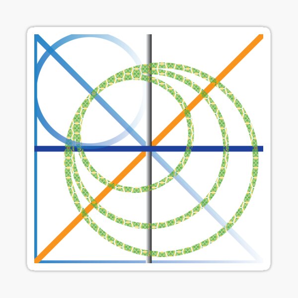 "Geometric Lines & Circles" Sticker for Sale by digitalopolis | Redbubble
