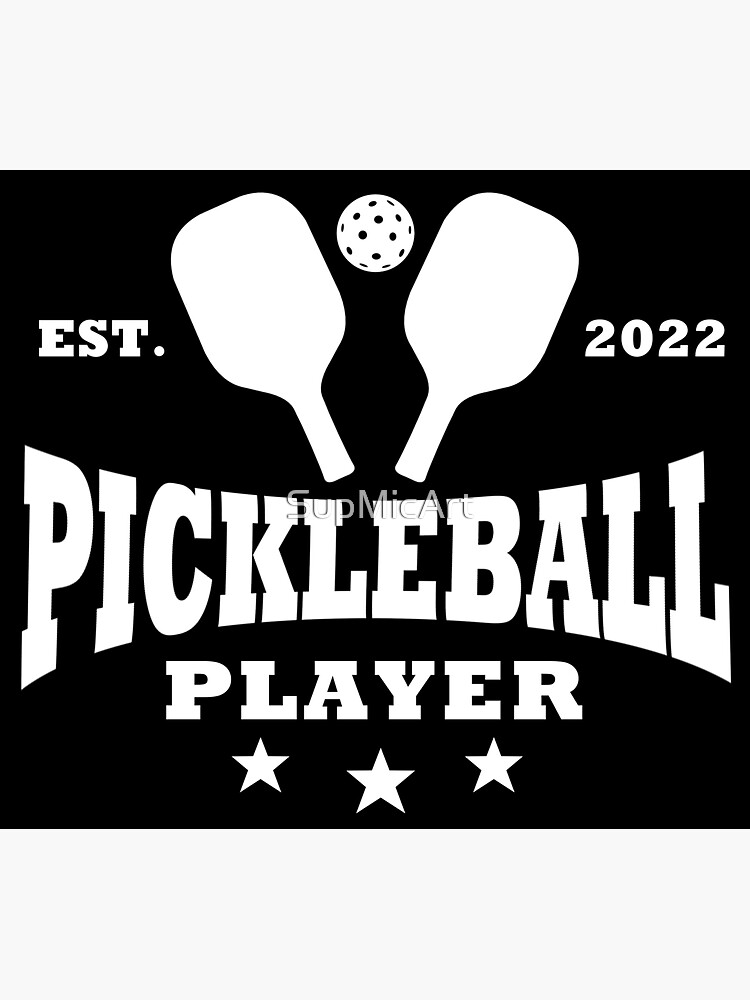 "Pickleball player logo" Sticker for Sale by SupMicArt | Redbubble