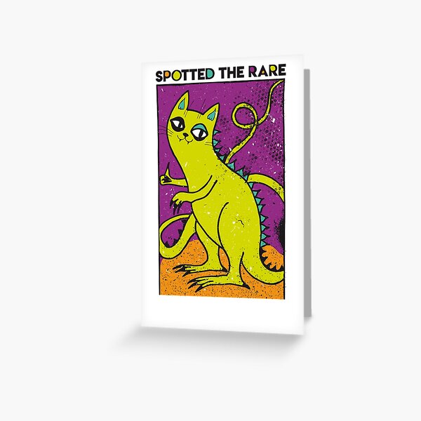 "Spotted the rare catosaurus" Greeting Card for Sale by AnnaGramotnik ...