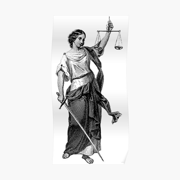 "Lady Justice Art" Poster for Sale by topbro | Redbubble