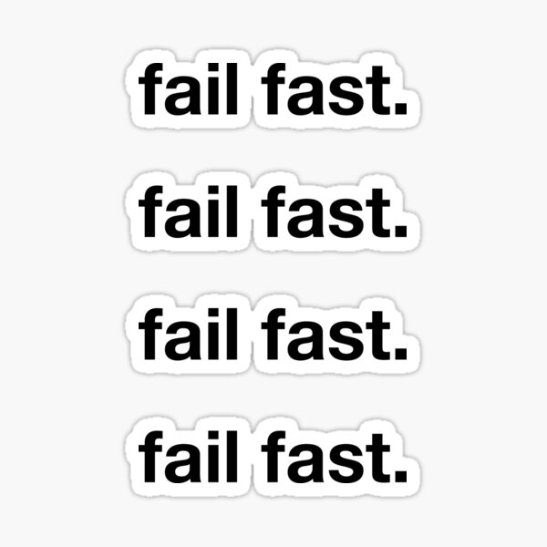 "fail fast - 4 stickers pack" Sticker for Sale by annafokina | Redbubble