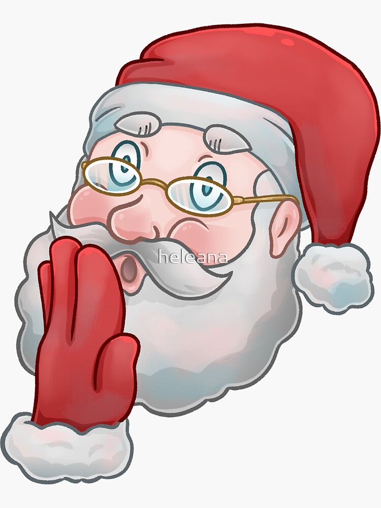"Shocked Santa" Sticker for Sale by heleana | Redbubble