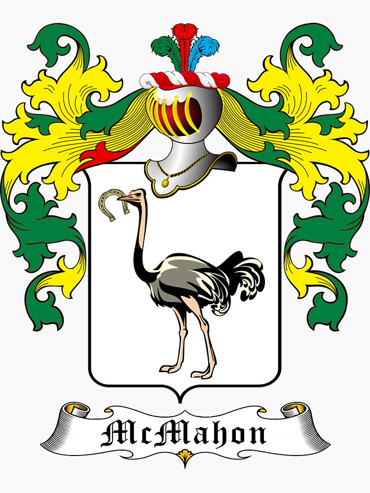 "McMAHON FAMILY CREST" Sticker for Sale by CathalDevlin | Redbubble