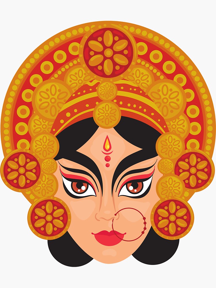 "Durga maa, durga mata" Sticker for Sale by AlaukikaShop | Redbubble