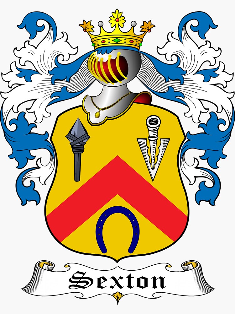 "SEXTON FAMILY CREST" Sticker for Sale by CathalDevlin | Redbubble