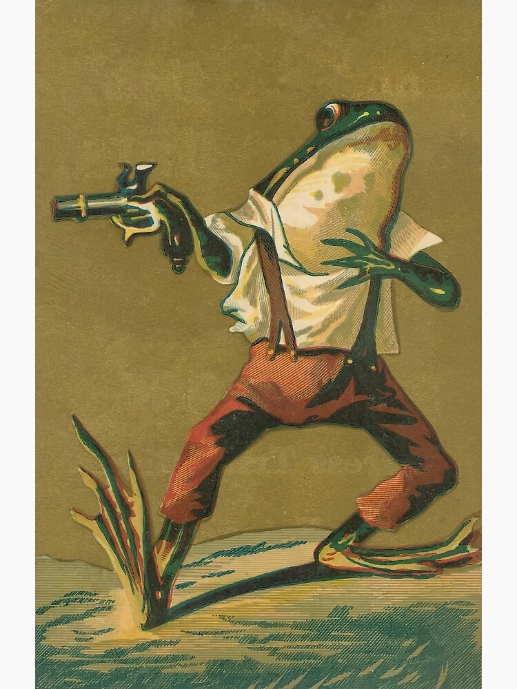 "Dueling Frog - Frog with Pistol" Poster for Sale by Onodera | Redbubble