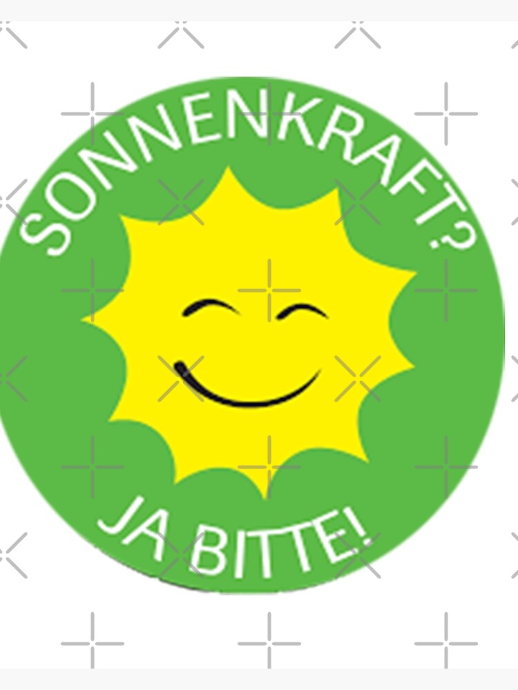 "Sonnenkraft? Ja bitte! Sticker" Poster for Sale by Lion9u9 | Redbubble