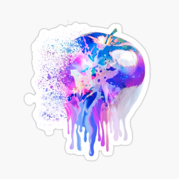 "Colorful melted apple with dispersion effect" Sticker for Sale by ...