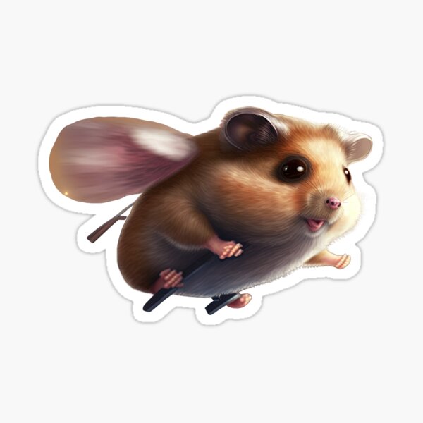 "Flying hamster" Sticker for Sale by AnimalArtPhotos | Redbubble