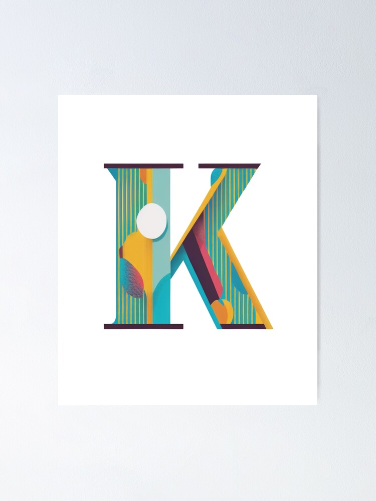 "The Letter K Flat Font Style" Poster for Sale by Siriyawathi | Redbubble