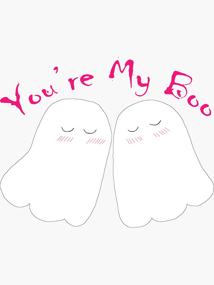 "You're My Boo Ghost Couple" Sticker for Sale by TiffinByLK | Redbubble