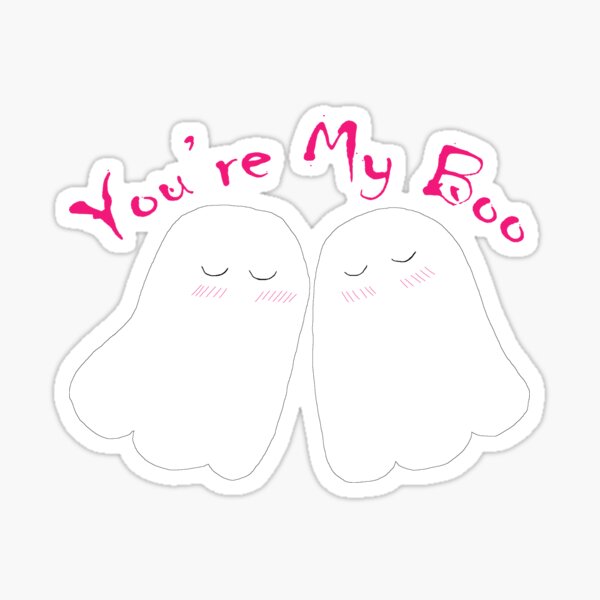 "You're My Boo Ghost Couple" Sticker for Sale by TiffinByLK | Redbubble